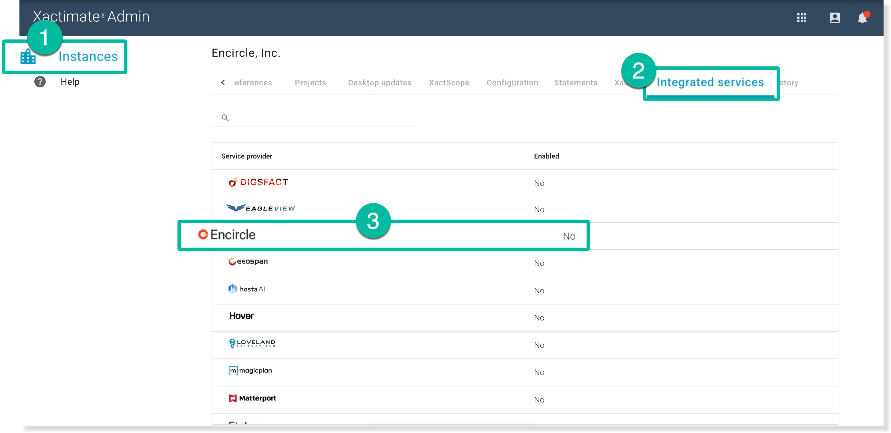 Enabling Xactimate Integration – Encircle